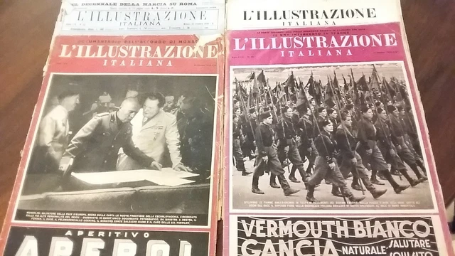 4 RIVISTE ILLUSTRAZIONE Italiana Fascismo Mussolini Duce Vedi £12.81 ...