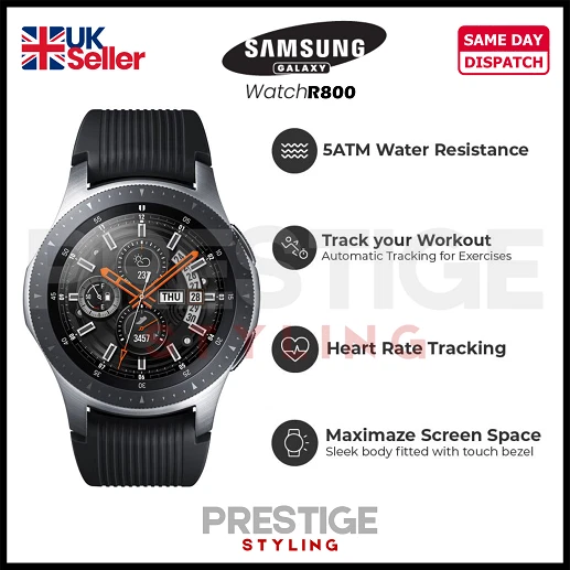 SAMSUNG GALAXY WATCH SM-R800 46 mm Smartwatch GPS Wi-Fi ARGENTO ...