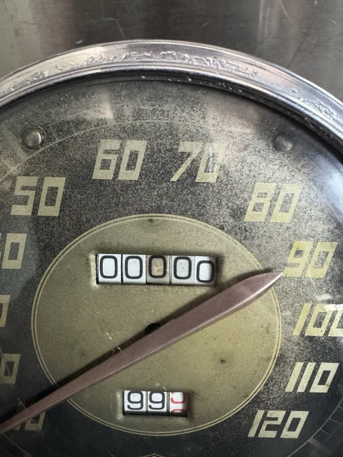1947 HARLEY DAVIDSON Speedometer Oem Original Knucklehead UL U Model WL ...