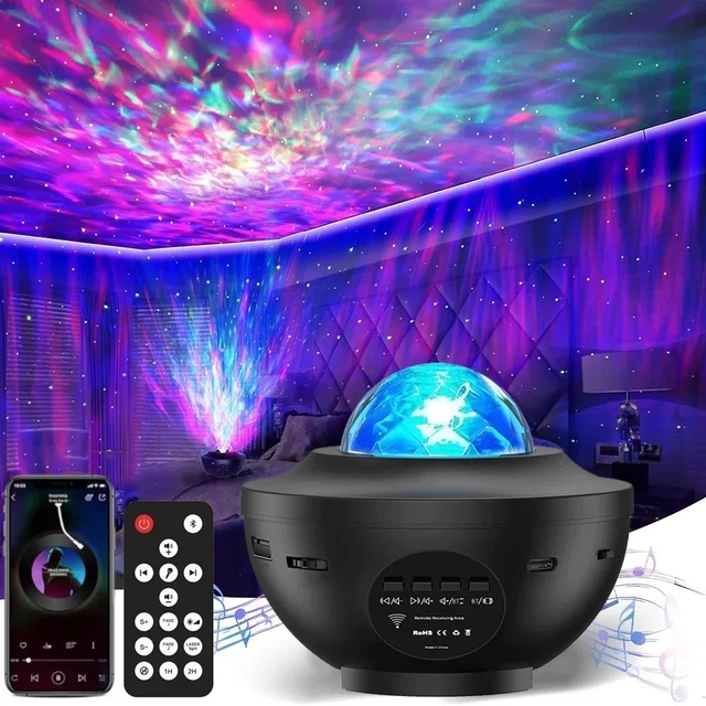 NEW LED STARRY Galaxy Projector Night Light USB Bluetooth Music Star ...