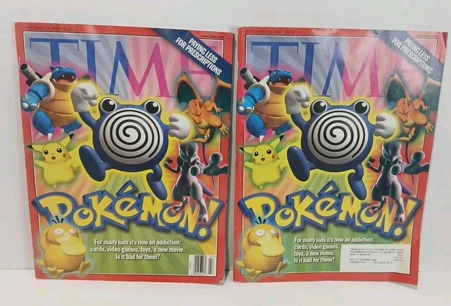 TIME MAGAZINE POKÉMON Mania w/Poster "It's an Addiction" Nov 1999 VTG ...