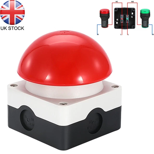 WATERPROOF PUSH BUTTON Foot/Palm Emergency Stop Button Actuator Safety ...