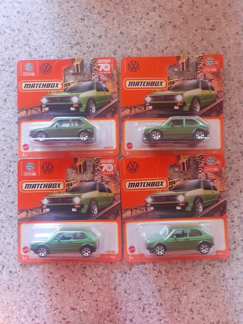 MATCHBOX SILVER 1976 VW Volkswagen Golf GTI MK1 x 4, All New & Sealed £ ...