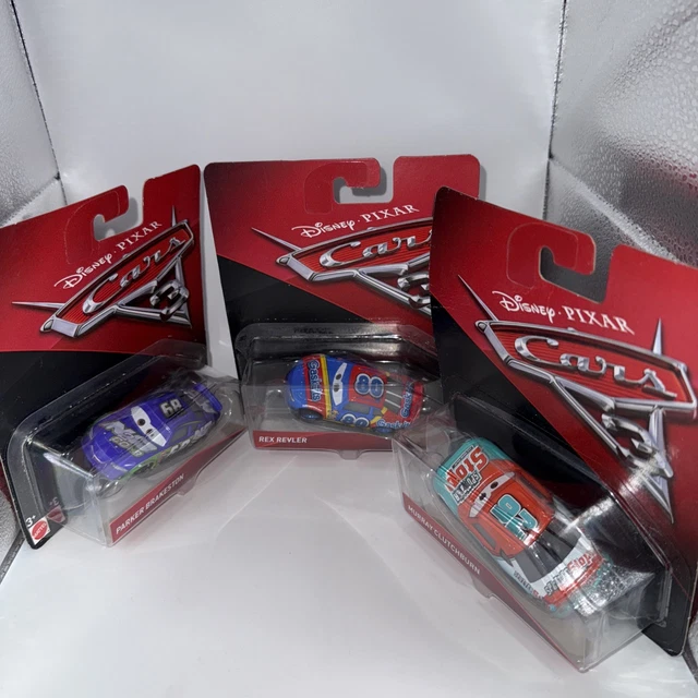 DISNEY PIXAR CARS 3 Murray Clutchburn Parker Brakeston & Rex Revler ...