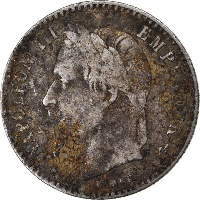 [#854871] COIN, FRANCE, Napoleon III, Napoléon III, 50 Centimes, 1866 ...