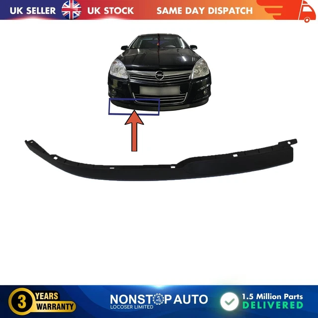 FRONT BUMPER EXTENSION Spoiler Bottom Right Side For VAUXHALL Astra H ...