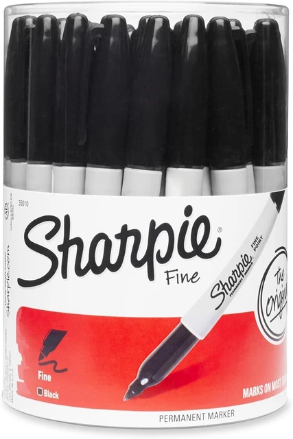 AMBIDEXTROUS FINE POINT Black Permanent Markers, 36-Pack - Effortless ...