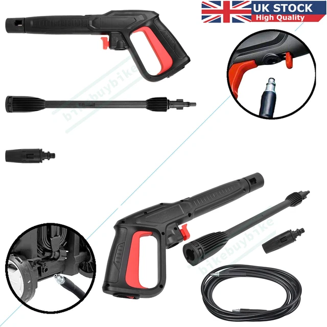 PRESSURE POWER WATER Gun Spray Water Jet Hose Lance For Bosch AQT Black ...