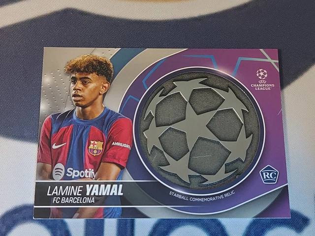 TOPPS UCC FLAGSHIP 23-24 Lamal Starball Relic Card Rookie Lamine £56.75 ...
