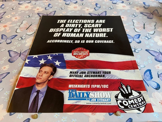 FRAMED ADVERT 11X9 Jon Stewart : The Daily Show On Comedy Central EUR ...