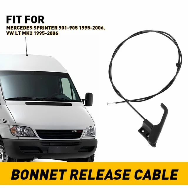 FOR MERCEDES SPRINTER VW LT Bonnet Lock Opening Release Cable Wire 1995 ...