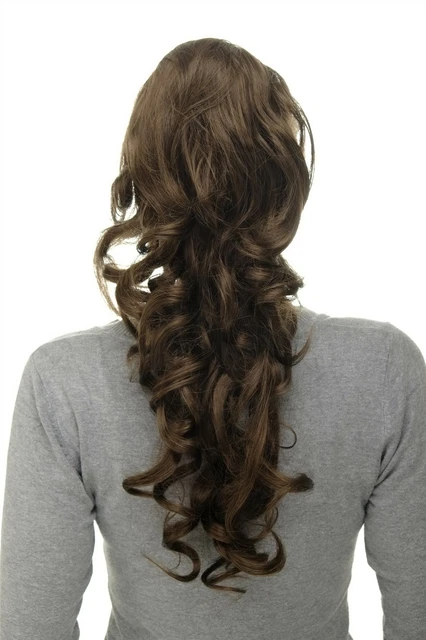 POSTICHE BOUCLÉE LONG Brun Moyen Mini-Klammer Peignes Et 60cm WK08-8 ...