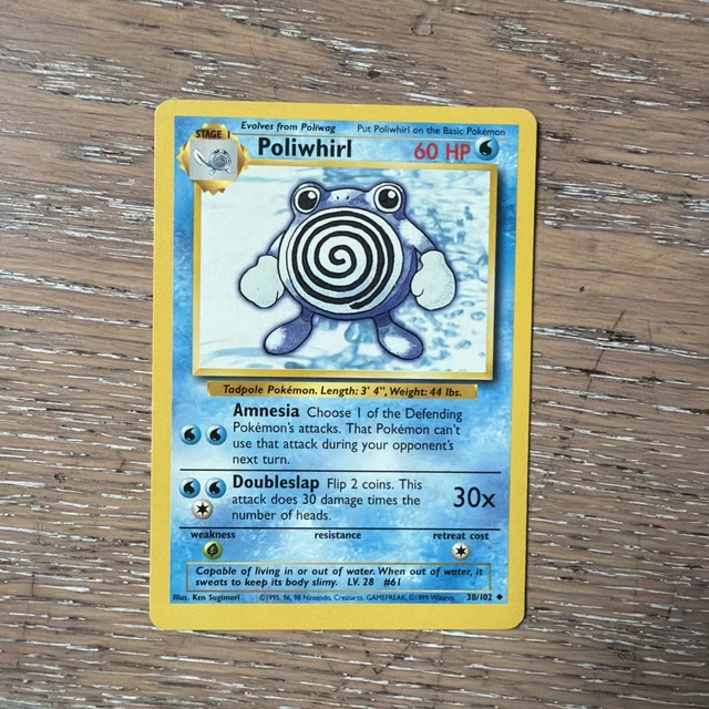 POKÉMON TCG POLIWHIRL Base Set 38/102 Regular Unlimited Uncommon £2.77 ...