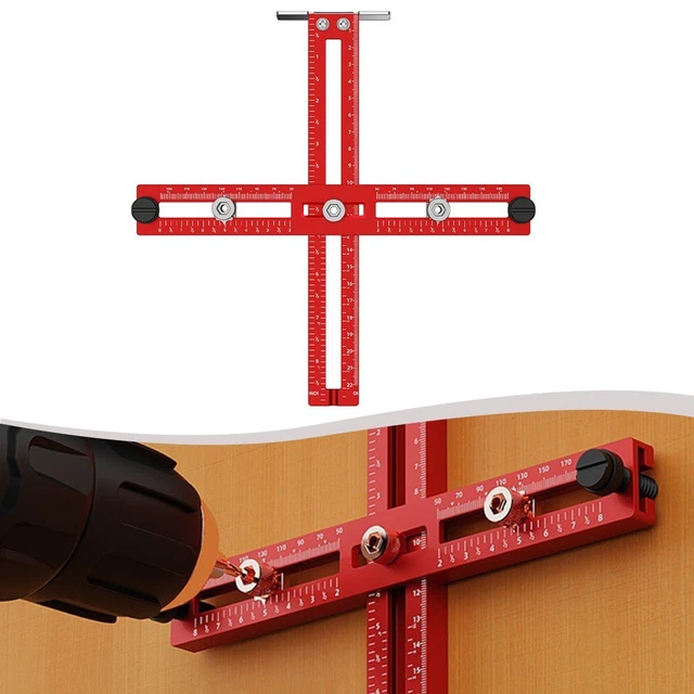 GUIDE DE PERCEUSE à bois pour installation et positionnement de poignée ...