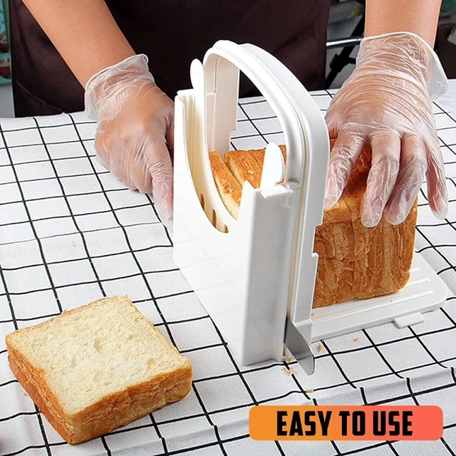 UK BREADSLICER FOLDABLE Bread Slicer Toast Slicing Cutter Loaf Cutter ...