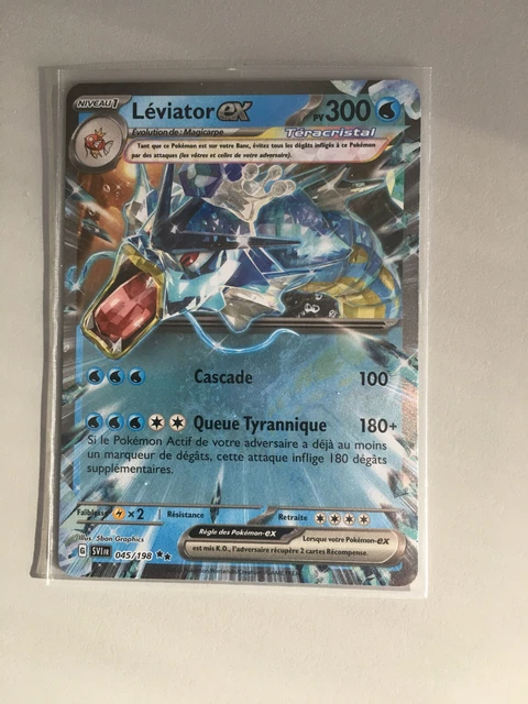 CARTE POKÉMON LÉVIATOR EX téracristal 45/198 Écarlate et Violet Neuve ...