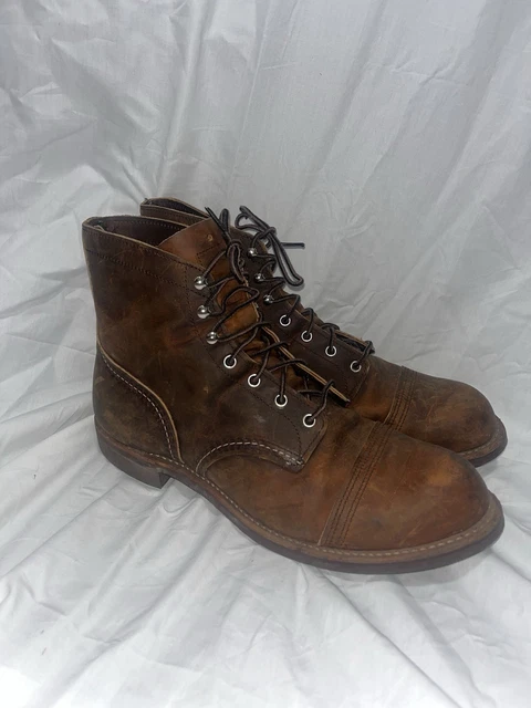 RED WING SHOES Iron Ranger 8085 Brown Boots 6” Men's Size 12 Mens E2 2e ...