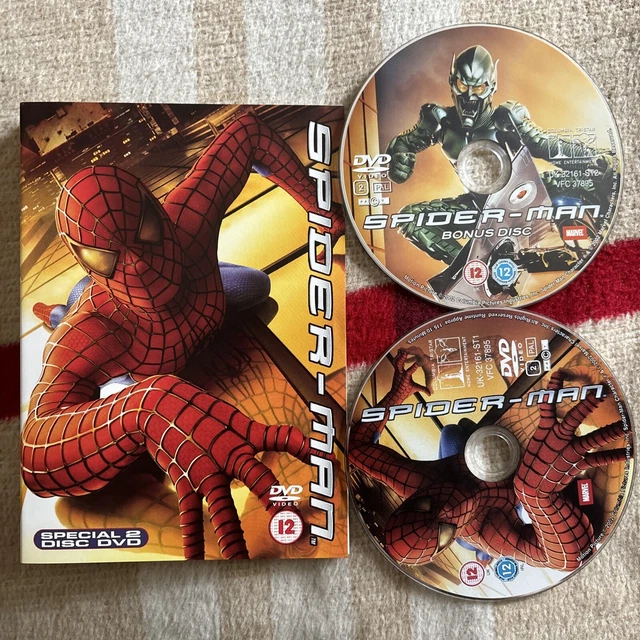 SPIDER-MAN (DVD, 2002), ONLY DISCS & COVER. NO CASE. FREE 📮 POST £1.55 ...