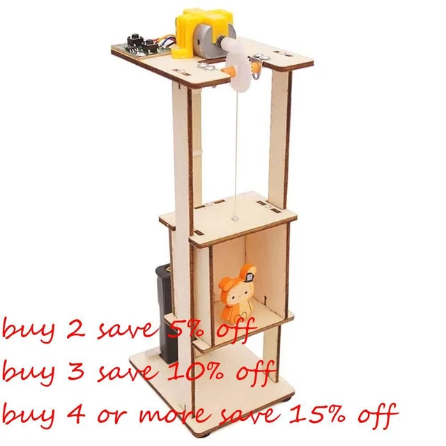 KITS FOR CHILDREN Physics Learning Elevator Toy Science Experiment Lift ...