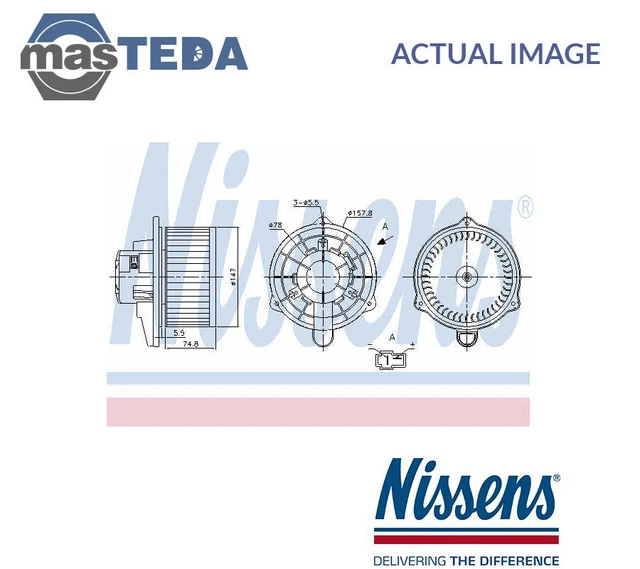 87270 INTERIOR BLOWER Fan Motor Lhd Only Nissens New Oe Replacement ...