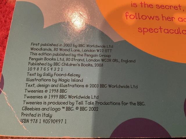 TWEENIES DANCING FEET STORY BOOK CBEEBIES 2008 Children’s SoftBack £5. ...