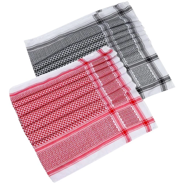 ARAB KAFIYA KEFFIYEH Muslim Shemagh Scarf Arabic Turban Hijab Palestine ...