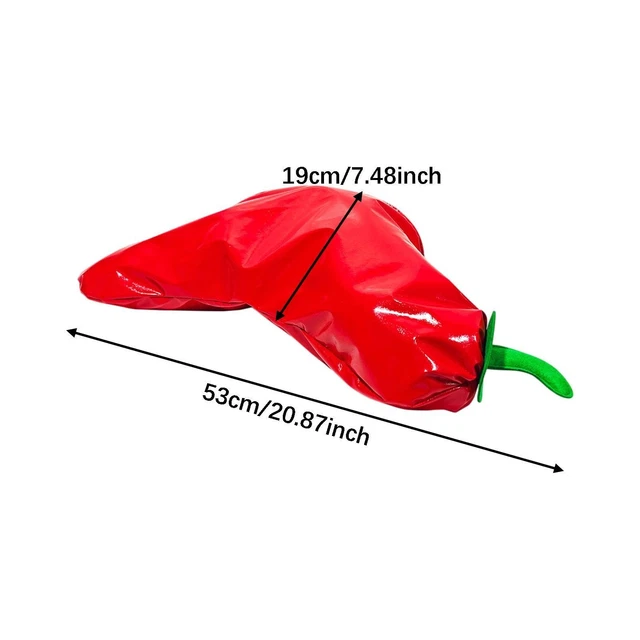 PEPPER HAT PHOTO Prop Food Shaped Headgear for Dress up Quirky Parties ...