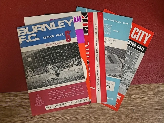 5 X LEICESTER City Away Cup Programmes 1960s £2.75 - PicClick UK