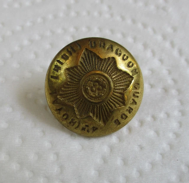 BRITISH ARMY:&4TH ROYAL IRISH DRAGOON GUARDS BRASS BUTTON"(Small, 19mm ...