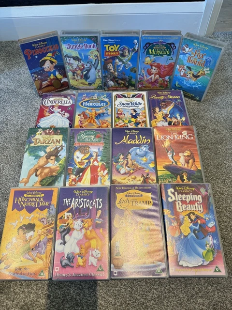 JOB LOT OF 17 VINTAGE ORIGINAL 1990's WALT DISNEY Classics VHS Video ...