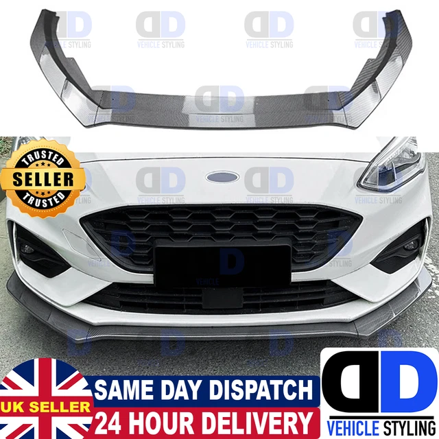 FORD FOCUS ST LINE MK4 Front Splitter Spoiler Lip Wing Carbon look 2018 ...