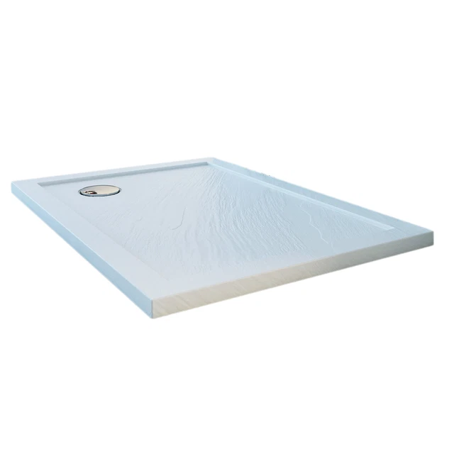 RECEVEUR PLATEAU DOUCHE 70X100 Cm Blanc Pierre Rectangle Angle ...