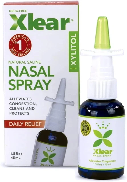 XLEAR SINUS CARE Saline Nasal Spray with Xylitol, 45ml (1.5oz) £12.55 ...