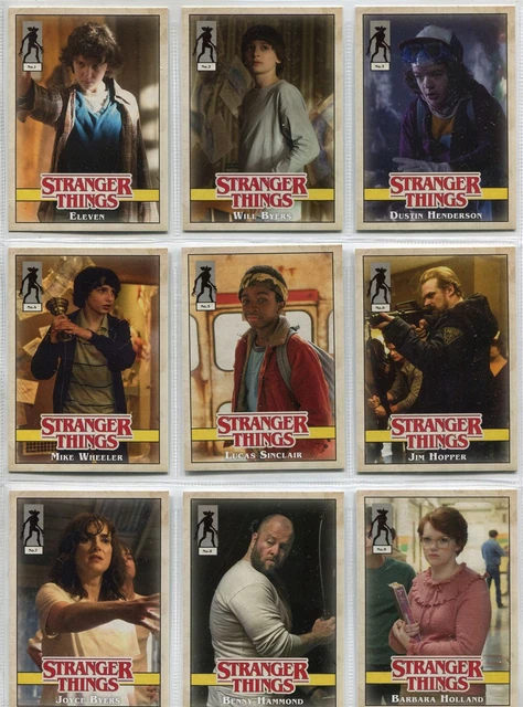 STRANGER THINGS UPSIDE Down Complete Character Chase Card Set C1-20 £19 ...