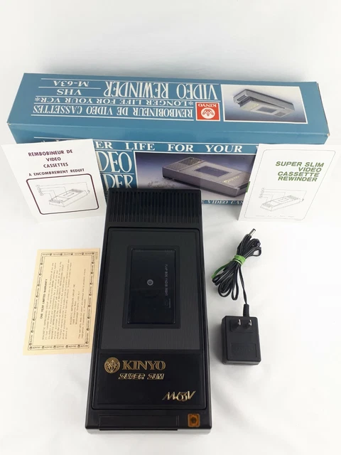 KINYO VTG VHS Super Slim Rewinder M-63A With Original Box Packing ...