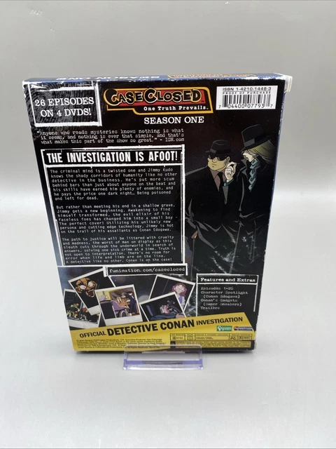 CASE CLOSED - Season One (DVD, 2008, 4-Disc Set, Uncut; Unedited) $39. ...