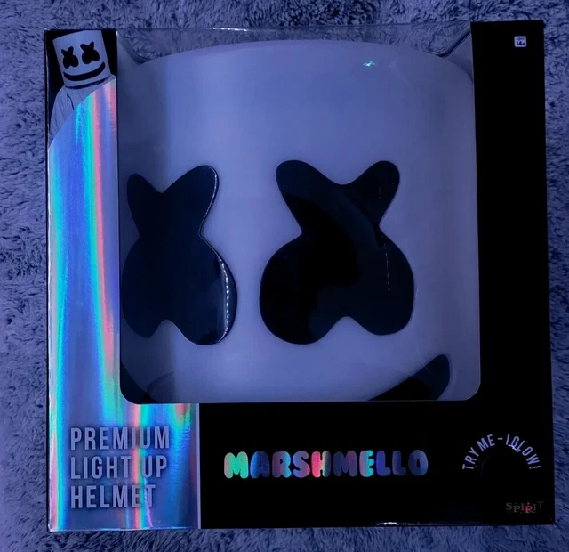 SPIRIT HALLOWEEN MARSHMELLO Helmet Mask Light-Up Rainbow Rave Party ...