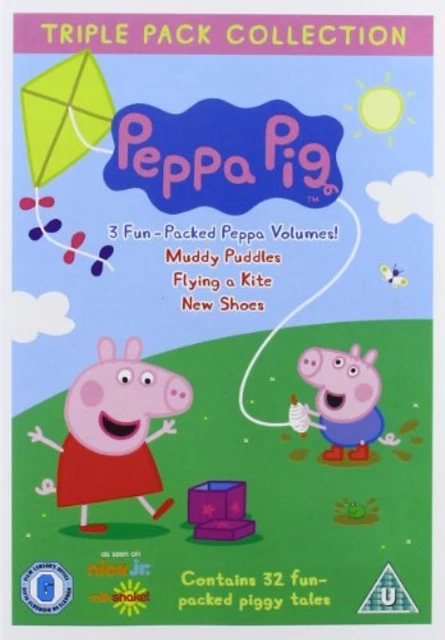 PEPPA PIG TRIPLE (Muddly Puddles, Flying a Kite, New Shoes) 3 Disc Vol ...