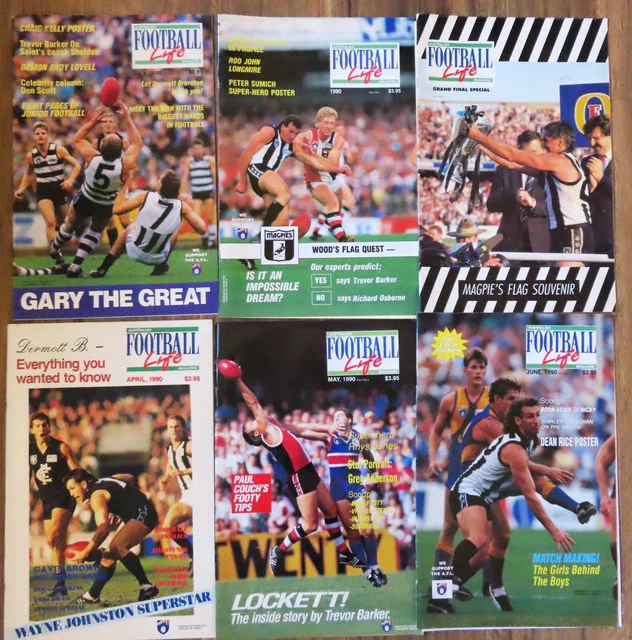 1990 VFL FOOTBALL Life Magazines: PICK-AN-ISSUE (from drop-down list ...
