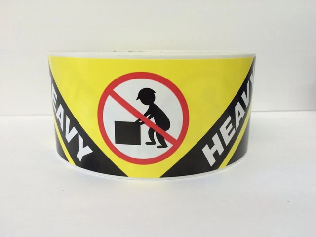 500 LABELS 2.5X8.125 HEAVY Lift with Caution Special Handling Stickers ...