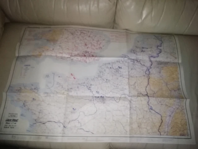 VTG LARGE GERMAN Ww2 Wwii Battle Strategic Map Of Europe Troops Navy ...