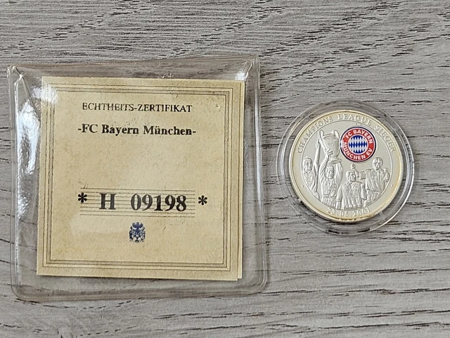 FC BAYERN MUNICH COIN MEDAL CHAMPIONS LEAGUE WINNER 2001 30mm ...