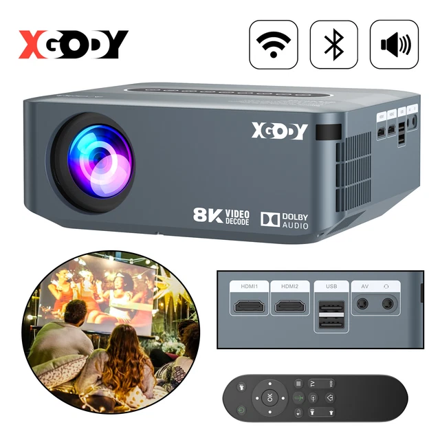 XGODY HD PROJECTOR Portable 5G WiFi 4K keystone LED Beamer Home Theater ...