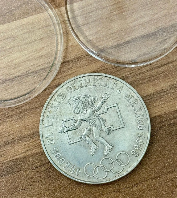 1968 MEXICO OLYMPIC Games Silver 25 Pesos Proof Coin, 22.5Gr 720 Silver ...