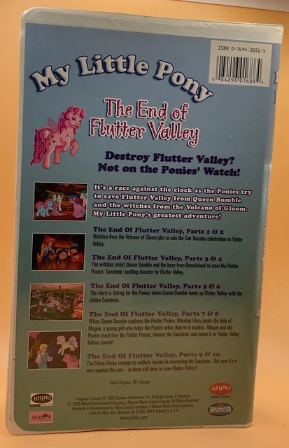 MY LITTLE PONY The End Of Flutter Valley VHS 1986, 2006 Clamshell *Buy ...
