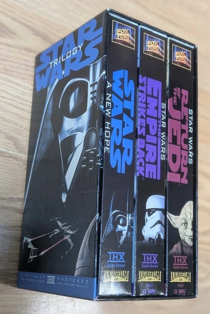 STAR WARS TRILOGY (VHS, 1995) Box Set CBS FOX Original Theatrical ...
