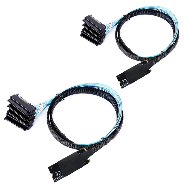 SAS CABLE INTERNAL 36Pin Mini SAS SFF-8087 Host To 4 SFF-8482 Target ...