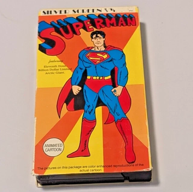 VHS: SUPERMAN - Vintage - Silver Screen Cartoons - Used/Tested #113 $14 ...