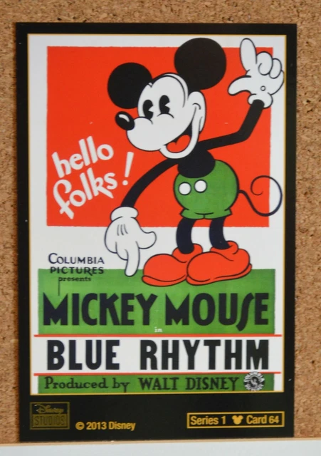 DISNEY STUDIOS COLLECTOR - Vintage Mickey Mouse Poster Card - "Blue ...