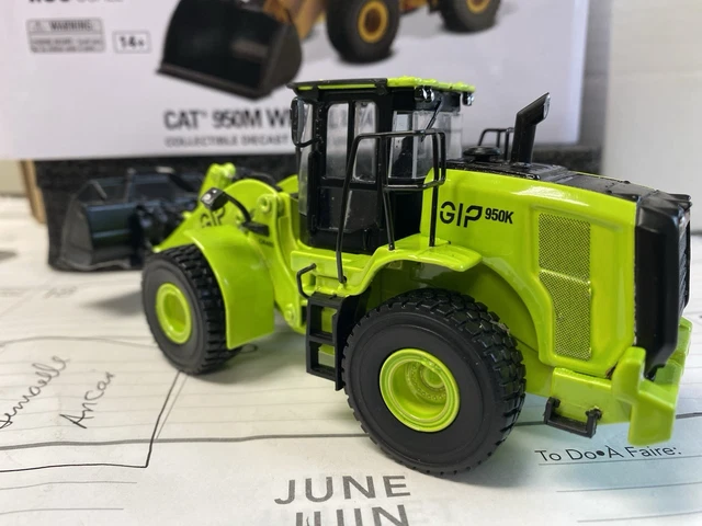 1/50 CUSTOM GREEN GIP DM Caterpillar Cat 950M Wheel Loader Diecast ...